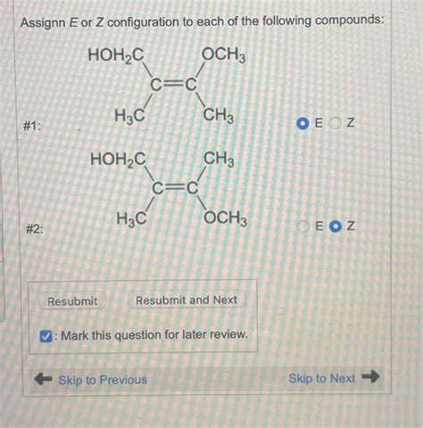 Solved Assignn E Or Z Configuration To Each Of The Following Chegg Com