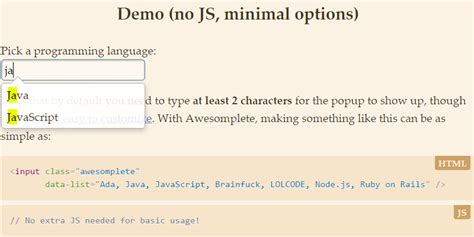 Awesomplete Ultra Lightweight Html Css And Js Autocomplete Bypeople