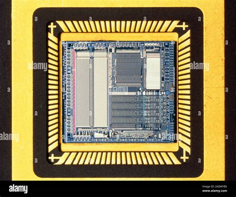 Macrophotograph Of An Inmos Transputer A Chip Which Combines