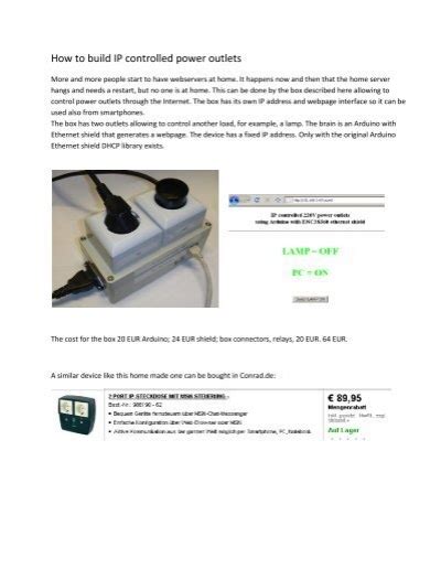 How To Build IP Controlled Power Outlets