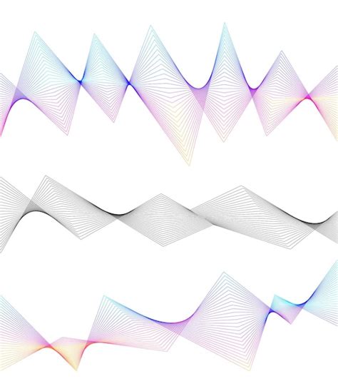Premium Vector Design Elements Curved Sharp Corners Wave Many Lines Abstract Vertical Broken