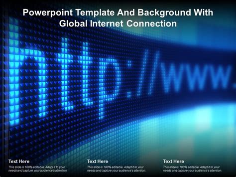 Powerpoint Template And Background With Global Internet Connection Presentation Graphics