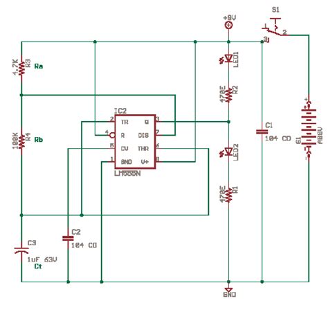 Astable Multivibrator With 555 Timer Electronics Circuits
