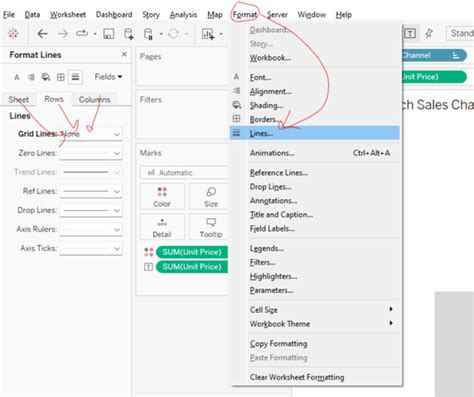 How To Remove Grid Lines From A Linebar Chart