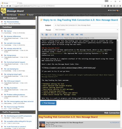 Github Rickstrahlwest Wind Message Board West Wind Message Board