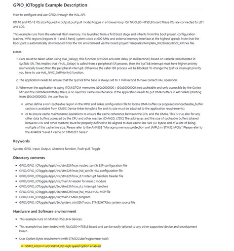 Solved Issue Running Stm32cubeh7rs Led Toggle Example Fro Stmicroelectronics Community