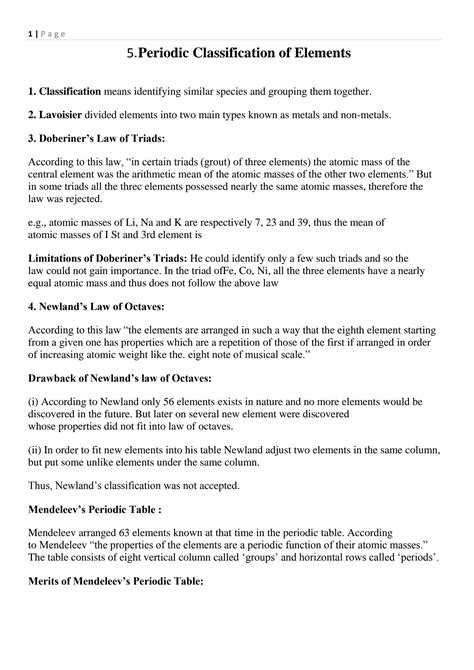 Solution Class 10th Chemistry Periodic Classification Of Element Studypool
