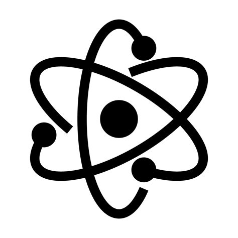 Atom Silhouette Icon With Nucleus Vector 26730034 Vector Art At Vecteezy