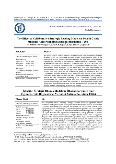 Pdf Informational Texts Comprehension With Collaborative Strategic