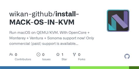 Github Wikan Githubinstall Mack Os In Kvm Run Macos On Qemukvm