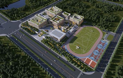 D5 学校鸟瞰图 5，来自 Kksi 作品画廊 D5渲染器