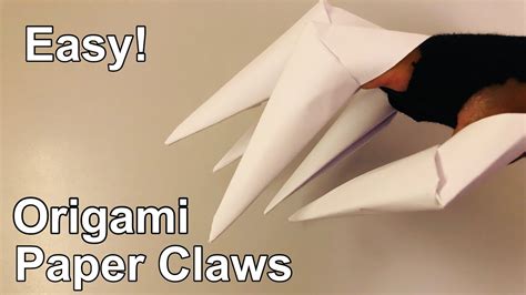 How To Make Paper Claws Origami Claws Youtube
