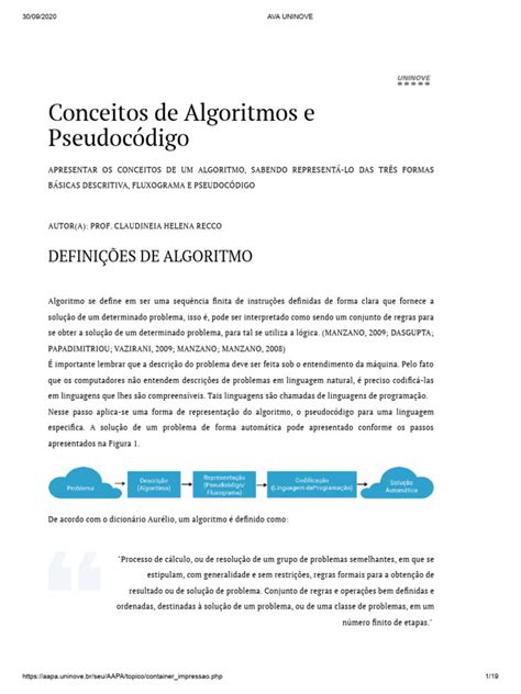Algoritimo E Pseudocodigo Pdf Algoritmos Linguagem De Programação