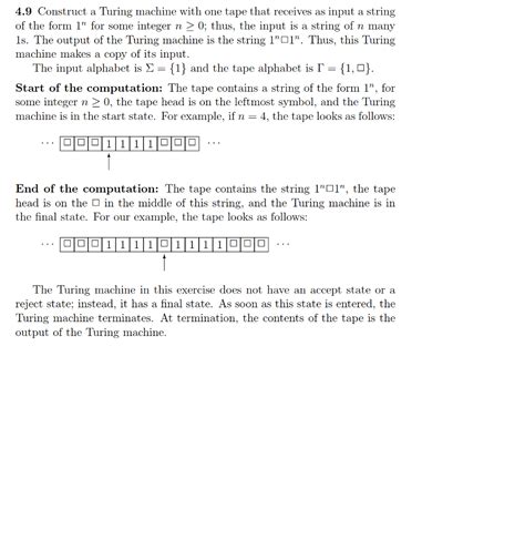 Construct A Turing Machine With One Tape That