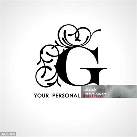 대문자 G 야채 장식으로 꾸며져 있습니다 귀하의 로고 엠 블 럼 짜 머리글자를 위한 템플릿 0명에 대한 스톡 벡터 아트 및 기타 이미지 Istock