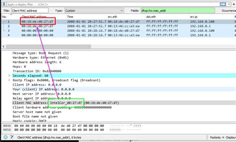 Creating A Column For Dhcp Client Mac Cant Get Column To Show Manufs Name Rwireshark