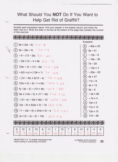 simplifying expressions extra practice mrs wilson th grade ac math