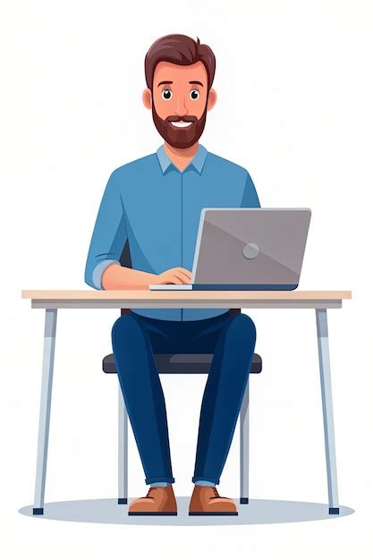 Premium Photo Flat Style Vector Illustration Of A Software Developer Character