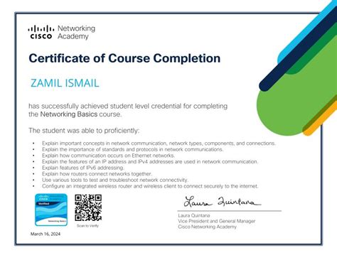 completed networking basics course zamil ismail posted on the topic linkedin