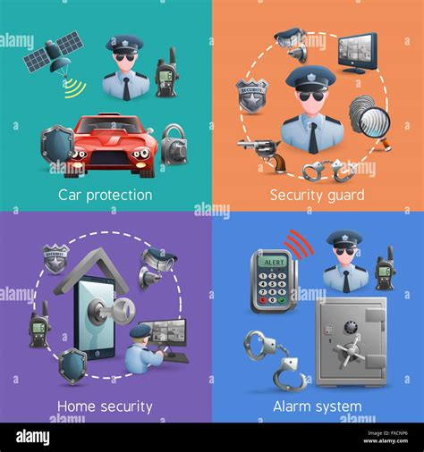 Security Design Concept Set Stock Vector Image Art Alamy