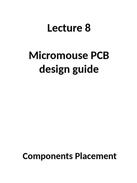 Lecture 8 Pcb Design Guide Pdf Printed Circuit Board Computer Engineering