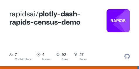 github rapidsai plotly dash rapids census demo