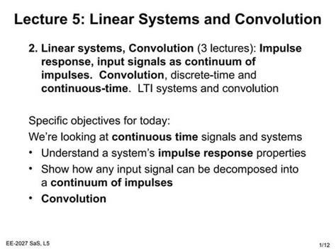 Convolution Pptx Physics Science