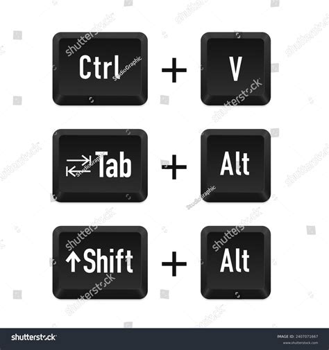 Tab Alt Ctrl V Shift Alt Stock Vector Royalty Free Shutterstock