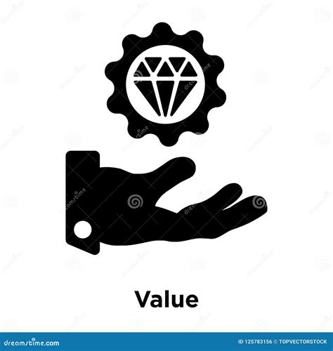 Value Icon Vector Isolated On White Background Logo Concept Of Stock