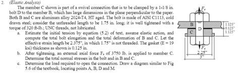 Elastic Analysis The Member C Shown Is Part Of A Chegg Com
