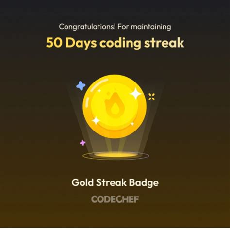 Codechefstreak Codingchallenge 50daysofcode Achievement Learning