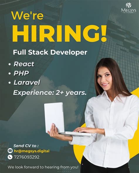 Megsys Digital Private Limited On Linkedin We Are Hiring Full Stack
