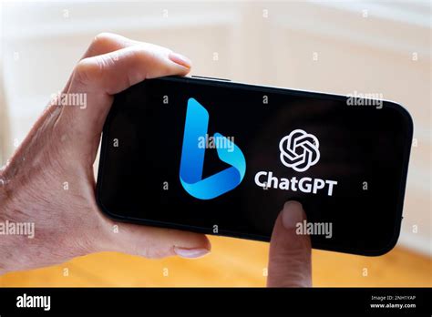 Person Holds Mobile Phone Showing New Microsoft Chatgpt Openai Bing