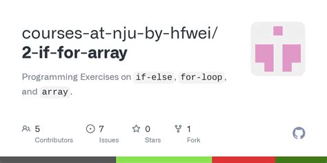 If For Array Cube Md At Main Courses At Nju By Hfwei If For Array GitHub