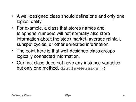 Ppt Defining A Class Powerpoint Presentation Free Download Id3521198
