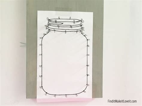 Mason Jar String Art Patterns Diy Craft Ideas
