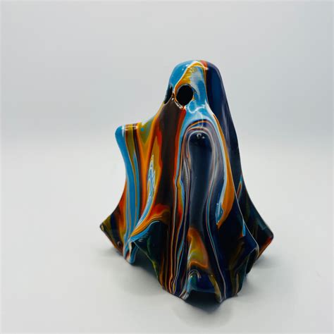 Pretty Ghost Statue Ghost Figurine 3d Halloween Decor Colorful