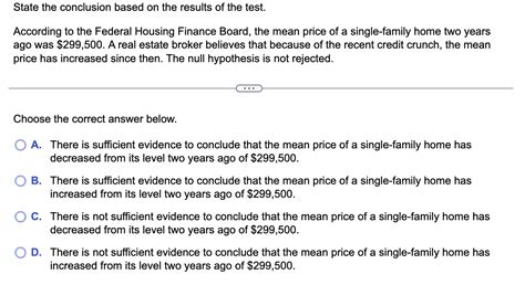 solved state the conclusion based on the results of the