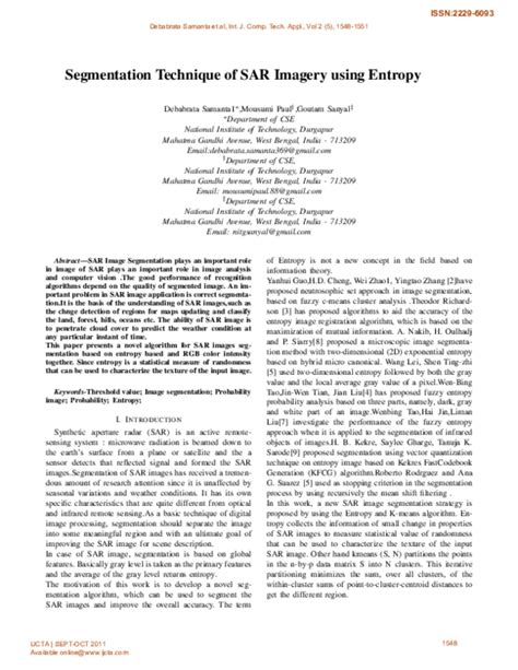pdf segmentation technique of sar imagery using entropy