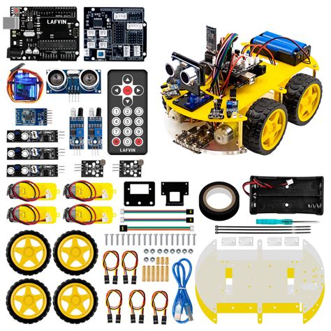 Lafvin Upgraded 4wd Smart Robot Car Kit For Arduino With Tutorial Shopee Philippines