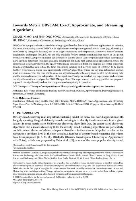 Towards Metric Dbscan Exact Approximate And Streaming Algorithms