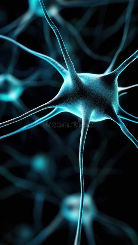Neurons Interconnected In A Complex Neural Network Glowing With Electric Blue Energy Ai Stock