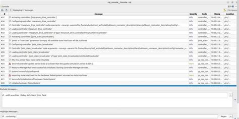 Analyzing Your System Using Rqt Console
