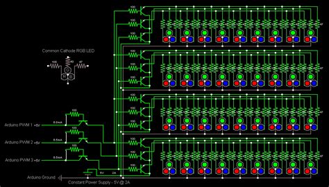 Controlling Multiple Common Cathode Rgb Leds With Pwm And Npn 3904 Leds And Multiplexing
