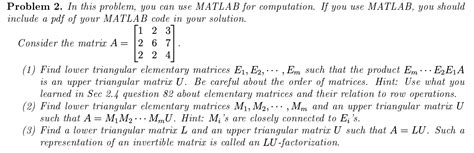 Solved Problem 2 In This Problem You Can Use Matlab For