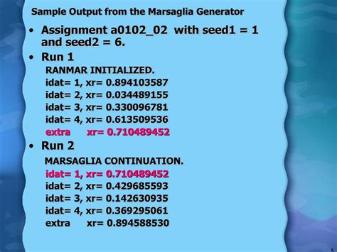 Ppt Pseudorandom Number Generators And The Metropolis Algorithm