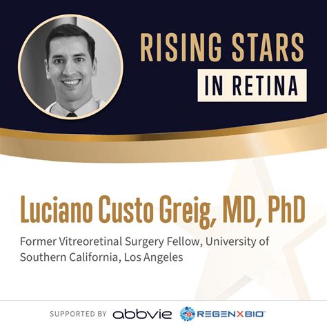 Luciano Custo Greig Md Phd Is A Rising Star In Retina ⭐️he Completed
