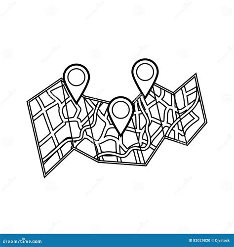 GPS Map Location Stock Vector Illustration Of Cross 82029820