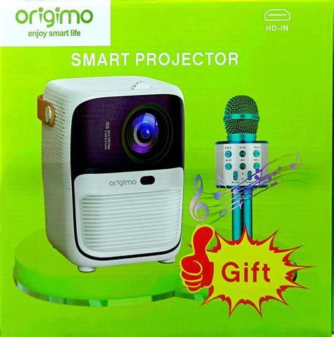 Origimo Smart Projector With Hdmi Input Led Lamp 50 150 Inch Projection Size Miracast Free
