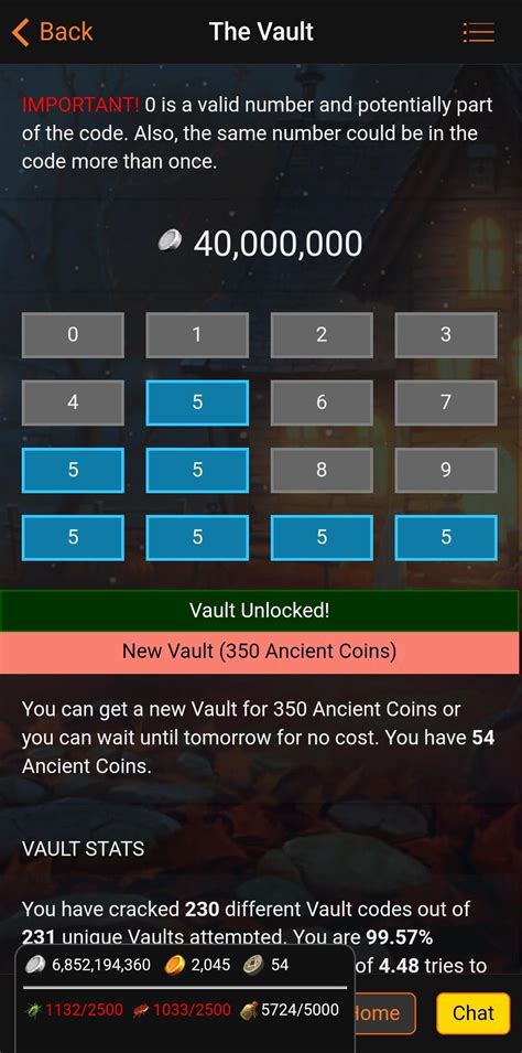 What Are The Odds Of This Vault Code Rfarmrpg